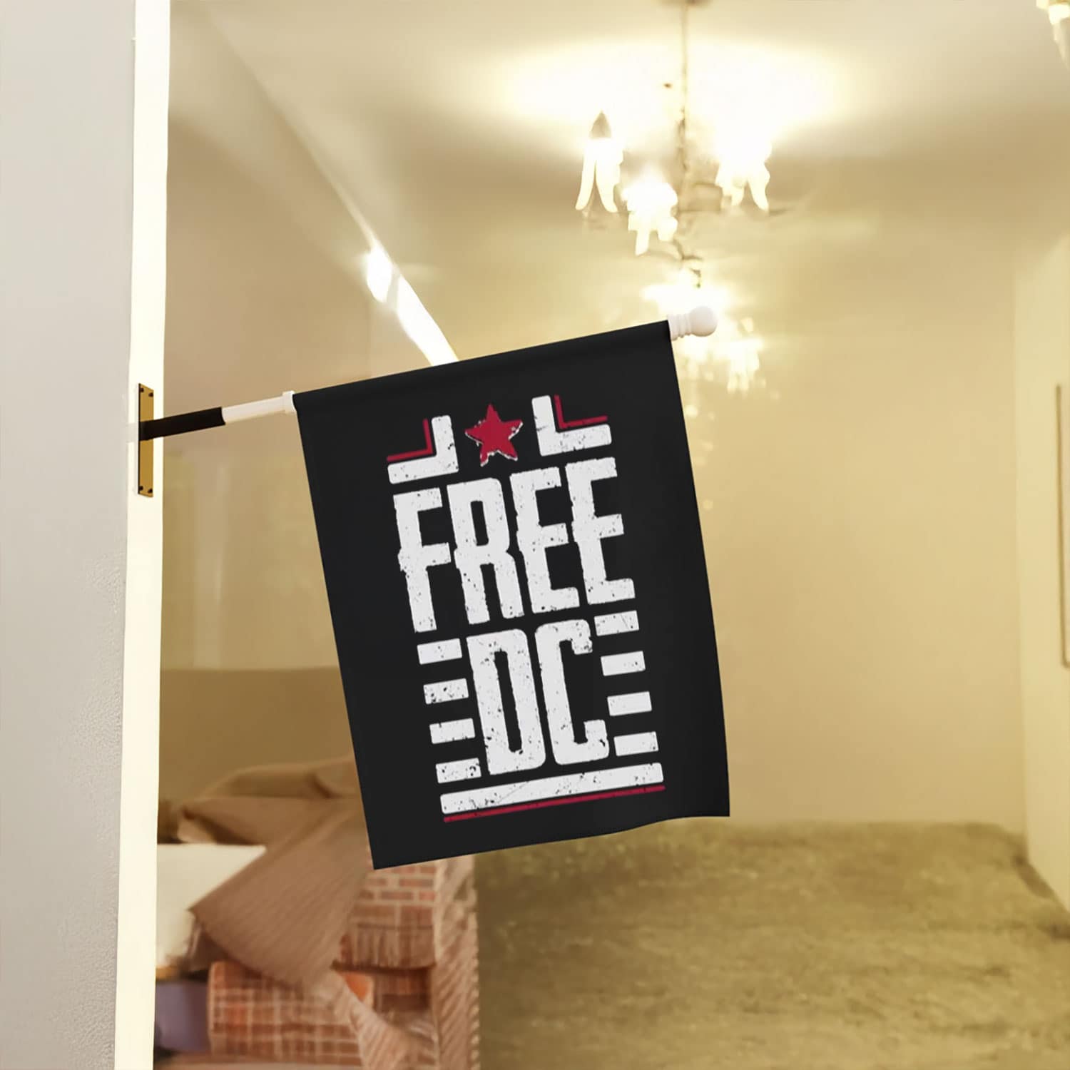 Free DC Flag – Distressed Resist Bold Activist Protest Banner - Free DC