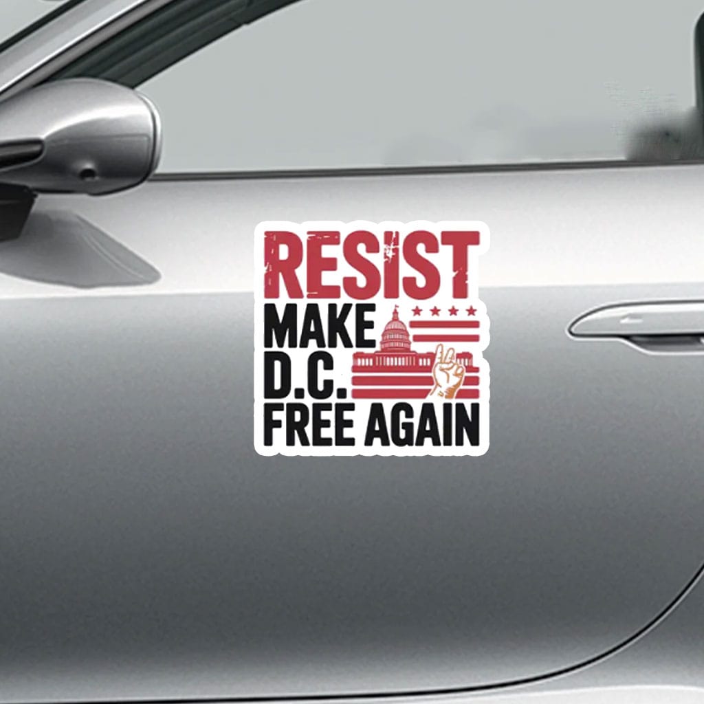 Free DC Sticker – Political Protest Activism Vinyl Decal - Free DC